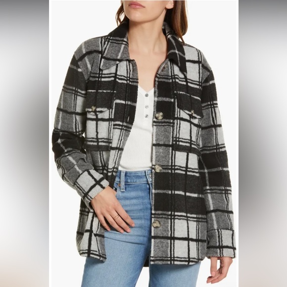 Faherty | Jackets & Coats | Faherty Black Plaid Holden Fleece Jacket ...
